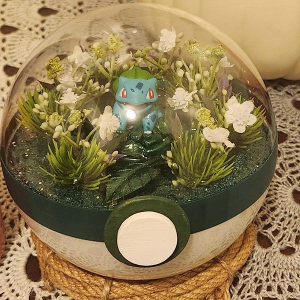 Pokemon Terrarium Extra Large / Bulbasaur/ Pokeball / Diorama / Gift ...