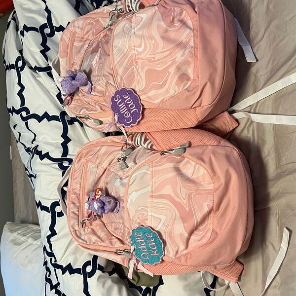 Embroidered Fabric Bag Tags, Personalized, Bookbag, Luggage - Etsy