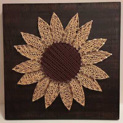 Sunflower DIY String Art Pattern String Art Template Printable Spring ...