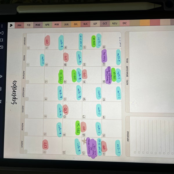 Goodnotes Digital Stickers, Days of the Week, Digital Planner Stickers ...