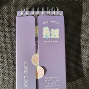 Cute Vocabulary Word Book, Learning New Language Study Cards, Loose ...