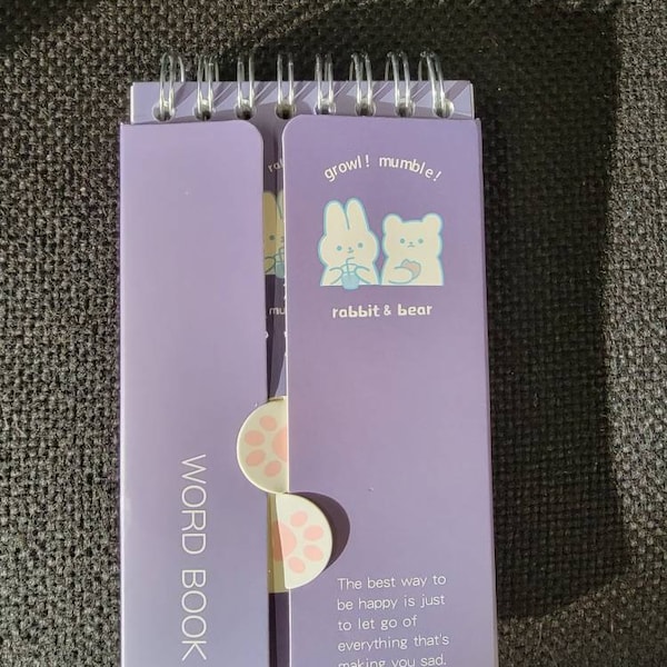Vocabulary Word Book, Learning New Language Study Cards, Loose Leaf ...