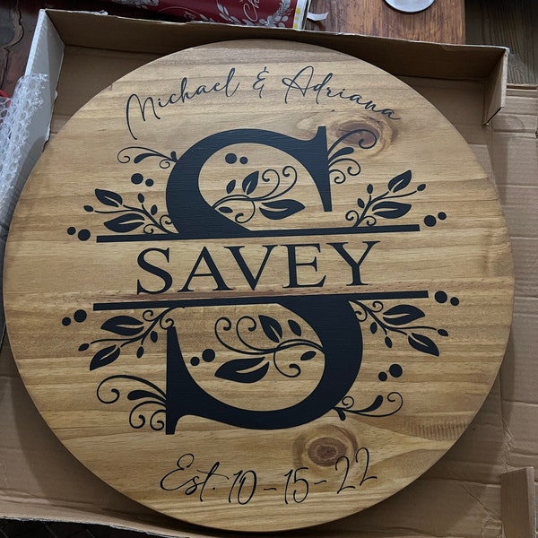 Personalized Lazy Susan, Dining Room Centerpiece, Personalized ...