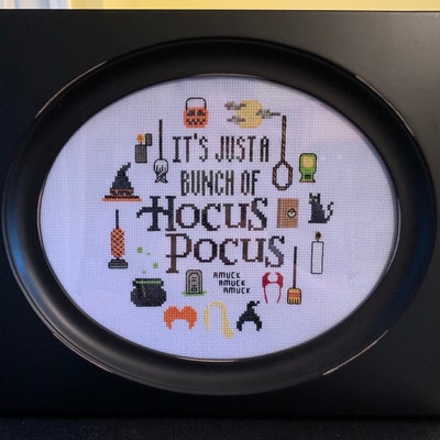 It's Just a Bunch of Hocus Pocus Circle Cross Stitch Pattern PATTERN ...