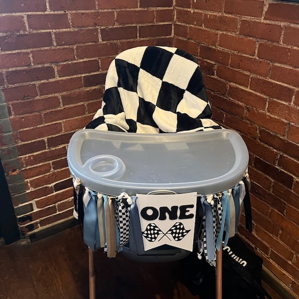 Fast One Banner, Racecar 1st Birthday Decor, Retro Car High Chair Sign ...