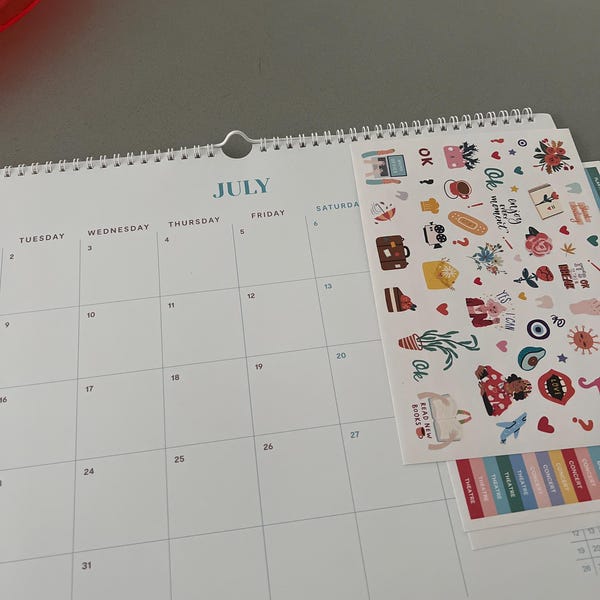 Monthly Calendar Stickers for DIY Planners, Diaries, Journals. 2023 ...