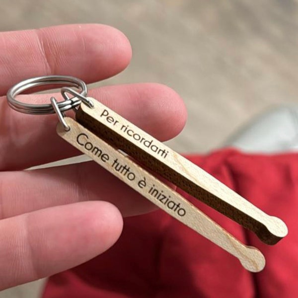 Personalized Drumstick Keychain Maple / Personalized Drum Gift / Music ...