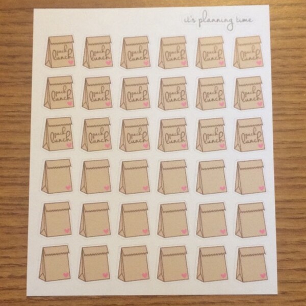 Pack Lunch Reminder Planner Stickers- 35 Count - Etsy