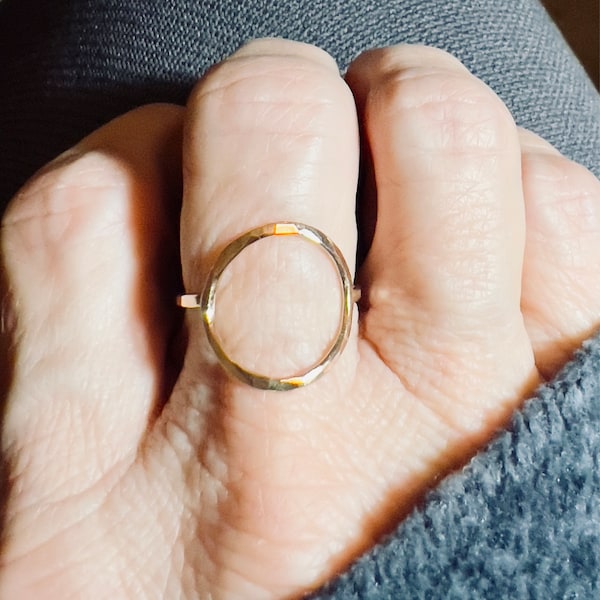 Open Circle Ring • Simple Circle Ring • Dainty Open Circle Ring • Karma ...