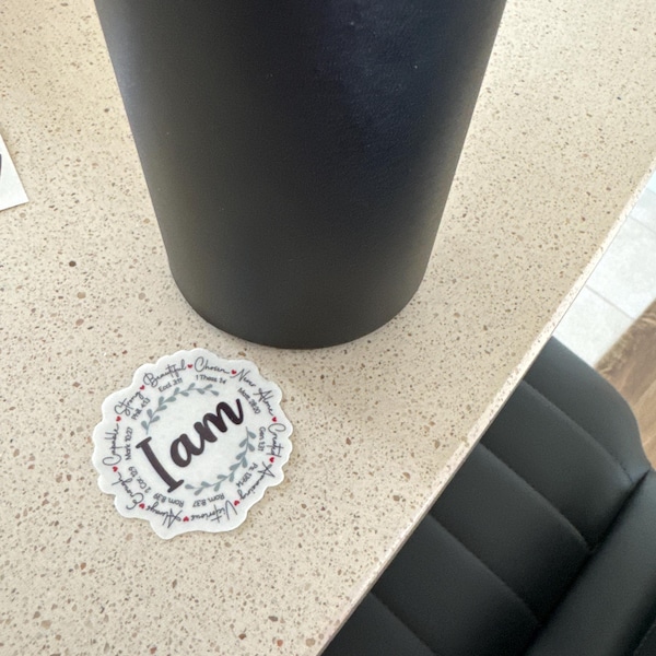 I Am Sticker, Affirmation Stickers, Clear Laptop Sticker, Water Bottle ...