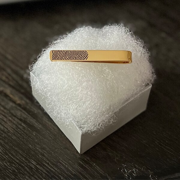 Personalized Signature Tie Clip - Handwriting Tie Bar - Fingerprint Tie ...