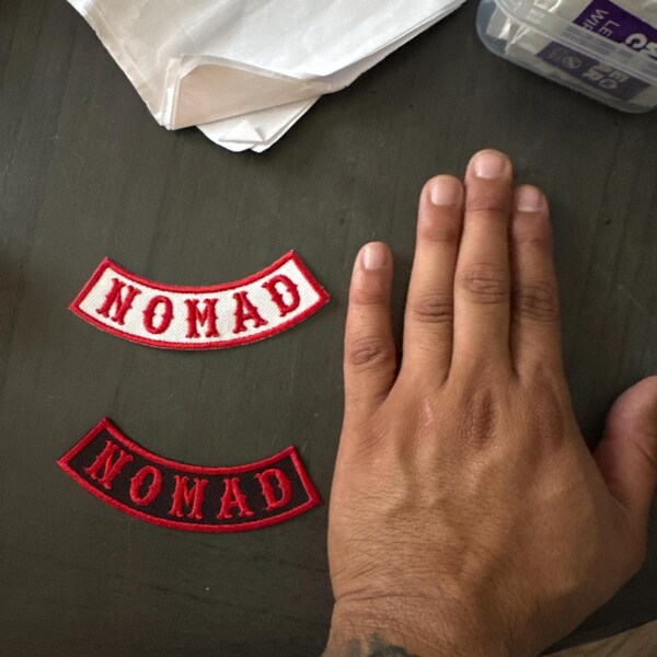Custom Embroidered Side Rocker Patch - Motorcycle Club Biker MC Sew-on ...