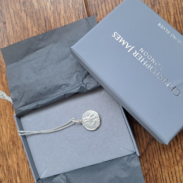 St Christopher Keyring With Cross in Sterling Silver With Personalised ...