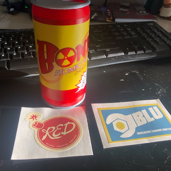 Team Fortress 2 Bonk! Atomic Punch & Crit-a-cola Replicas | 3D Printed TF2 Scout Prop Bonk - Etsy