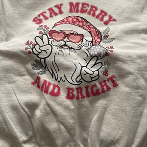 Disco Santa Comfort Colors Tshirt, Preppy Christmas Shirt, Trendy ...
