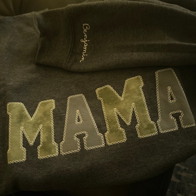 Mama Embroidered Baby Outfit Keepsake Applique Sweatshirt Simple Mama ...