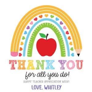 Teacher Appreciation Week Printable Teacher Appreciation Gift Thank You ...