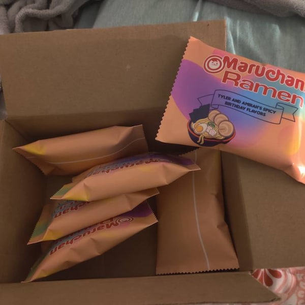 Custom Ramen Noodle Packets. Personalized for Any Event. College ...