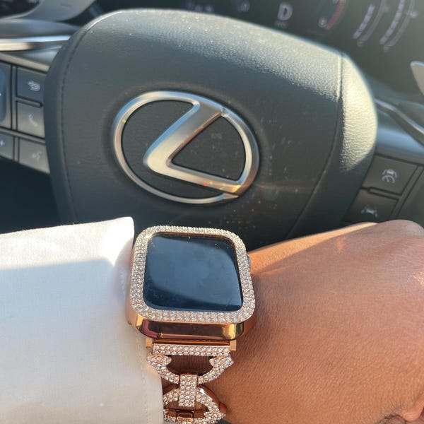 Apple Watch Case Yellow Gold Womens Swarovski Crystals Iwatch Cover ...