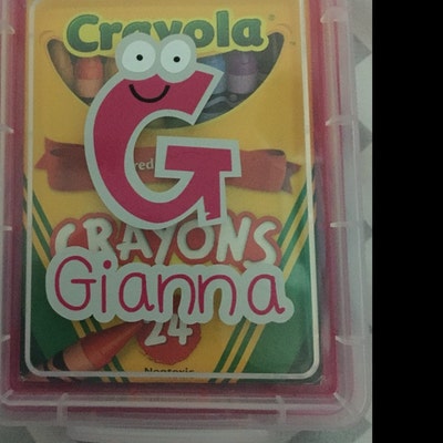 Personalized Student Name Crayon Box Holder, School Supplies, Teacher ...