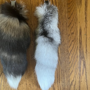 Eco Friendly Frost/indigo Fox Tails - Etsy