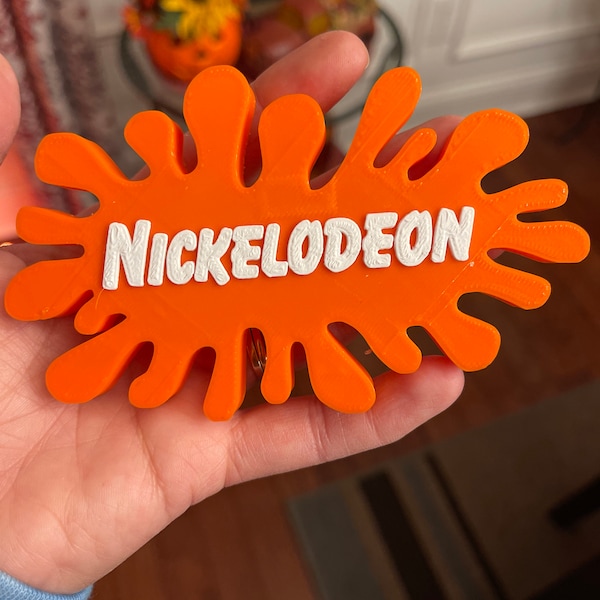 Nickelodeon TV Sign Vintage Splat Decoration 3x5in (decor, Game Room ...