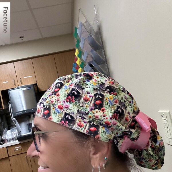 Face-lift Markings Scrub Cap, Plastic Surgeon Hat, Cosmetic Surgery ...