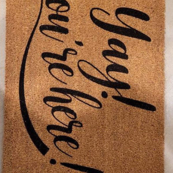Yay ! You Are Here!, Welcome Mat, Housewarming Gift, Wedding Gift, Yay ...