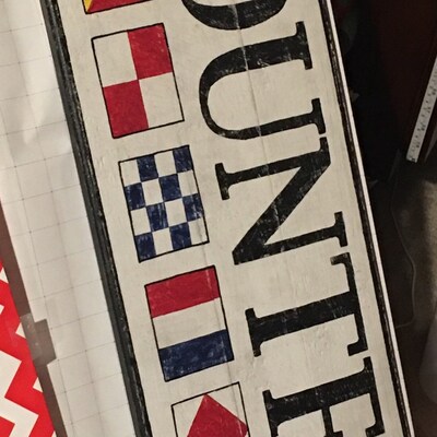 Personalized Nautical Flag Name GPS Sign Personalized Nautical Flag ...