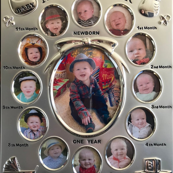 My First Year Personalized Photo Frame,baby 1 Year Birthday Gift, Baby ...