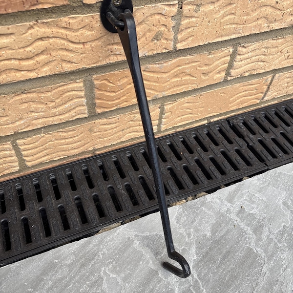HAND FORGED Iron Blacksmith Sign Board Hanging Bracket Shop Sign House ...