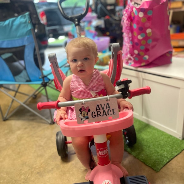 MINNIE MOUSE Mini License Plate Personalized Design#2 Custom Bike ...