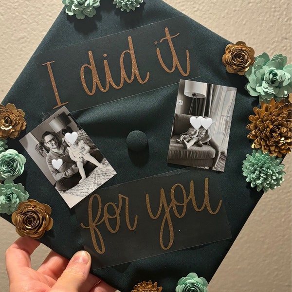 Custom Grad Cap Decal, Custom Grad Cap Lettering, Grad Cap Calligraphy ...