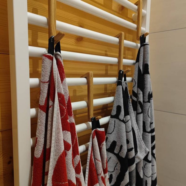 Oak Wood Wall Storage & Coat Hooks – Modern Decorative Accents, Ideal ...
