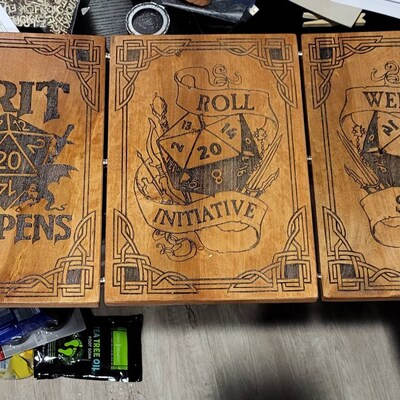 Custom Magnetic Dungeon Master Modular Screen Wooden RPG Screen Gift ...