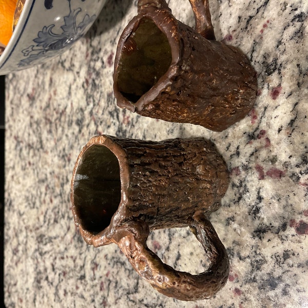 Tree Bark Mugs With Various Sizes. Handmade and Hand-carved ...