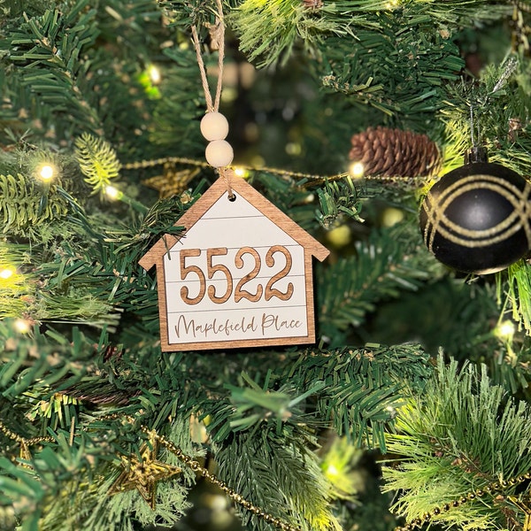 Personalized Reindeer Stall Ornament Wooden - Etsy