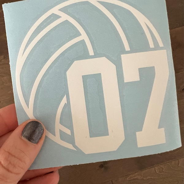 Custom Volleyball Number Decal, Volleyball Decal, Volleyball Team ...