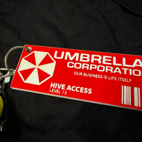 Retro Umbrella Corporation Key Chain, Resident Evil Keychain, Horror ...