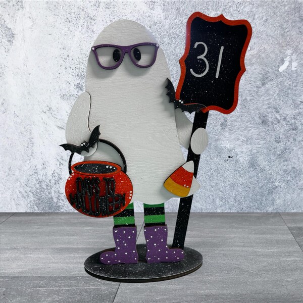 Halloween Ghost Countdown SVG File | Laser Cut File | Standing Ghost ...