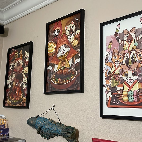Meowscular Chef- 11"x17" Print - Monster Hunter World Palico Fan Art - Etsy