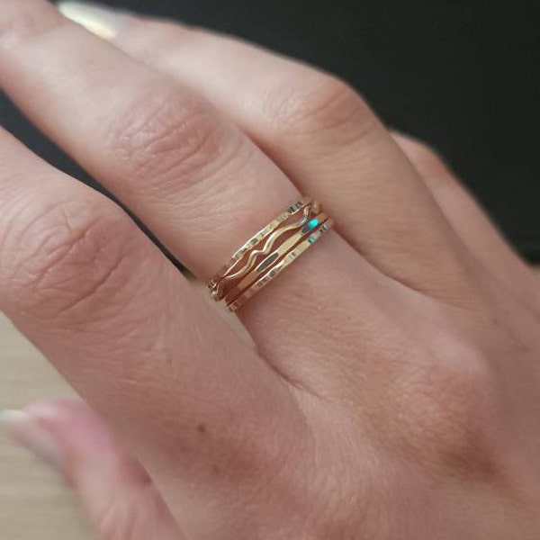 Stacking Ring Set, Stackable Ring Set, Stacking Ring, Ring Set, Gift for Her, Stackable Rings ...