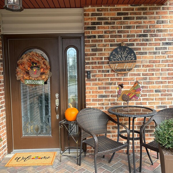 Thankful Door Hanger | Thanksgiving Front Door Decor | Thankful Fall ...