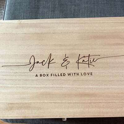Personalised Couples Names Wedding Gift Keepsake Box, Personalized ...