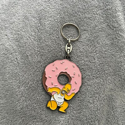 The Simpsons Homer Simpson No.1 Dad Enamelled Licensed Keychain-keyring ...
