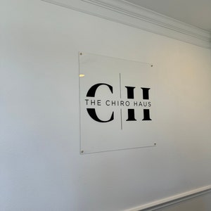 Custom Square Acrylic Business Logo Sign Custom Logo Sign for Business ...