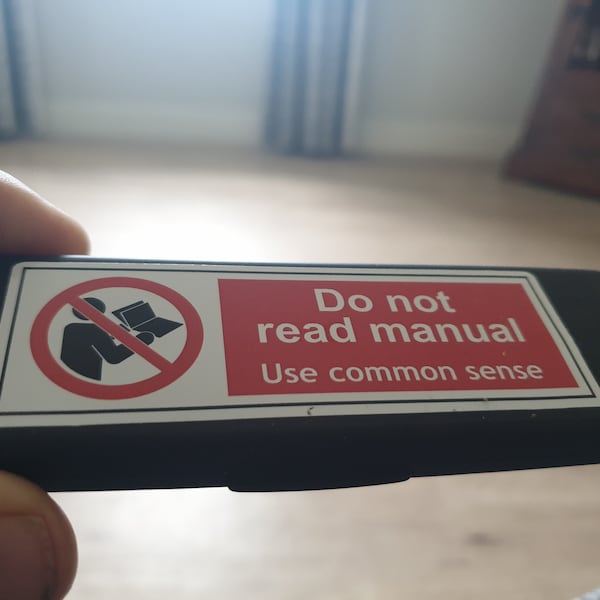WARNING! Stickers - Do Not Read Manual - Etsy UK
