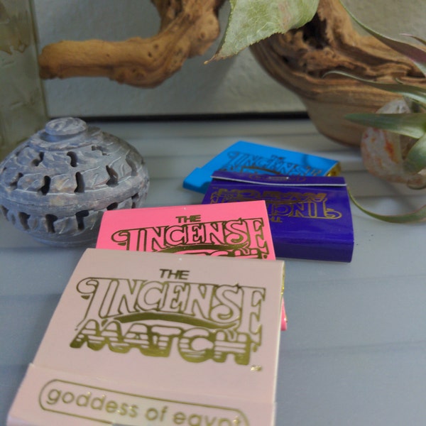 Floral Match Set - 4 Incense Matches & Burner - Incense Matches ...