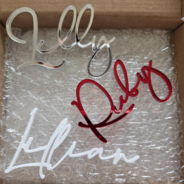 Laser Cut Names for Wedding Decor, Wedding Place Cards, Elegant Wedding ...