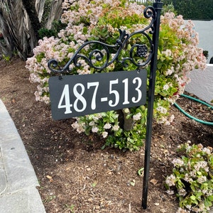 Modern Reflective Floating House Numbers 5 Address America Proprietary ...